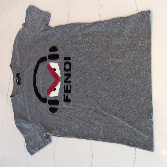 Fendi | Shirts | Fendi Gray Short Sleeve Tee With Headphone Graphic Dj ...